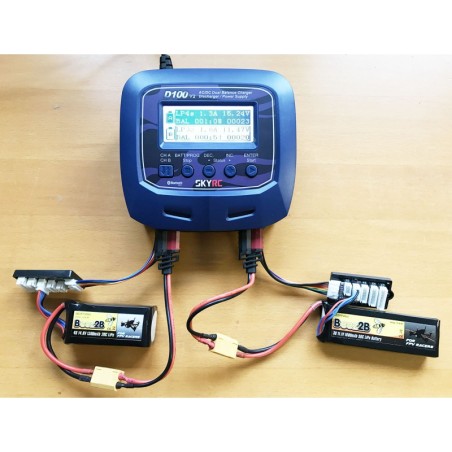 Duo D100 v2 AC/DC charger (AC max 100w total - DC 2x100w)